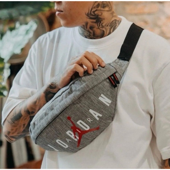 Jordan | Bags | Air Jordan Nike Carbon Gray Waist Crossbody Fanny Pack ...